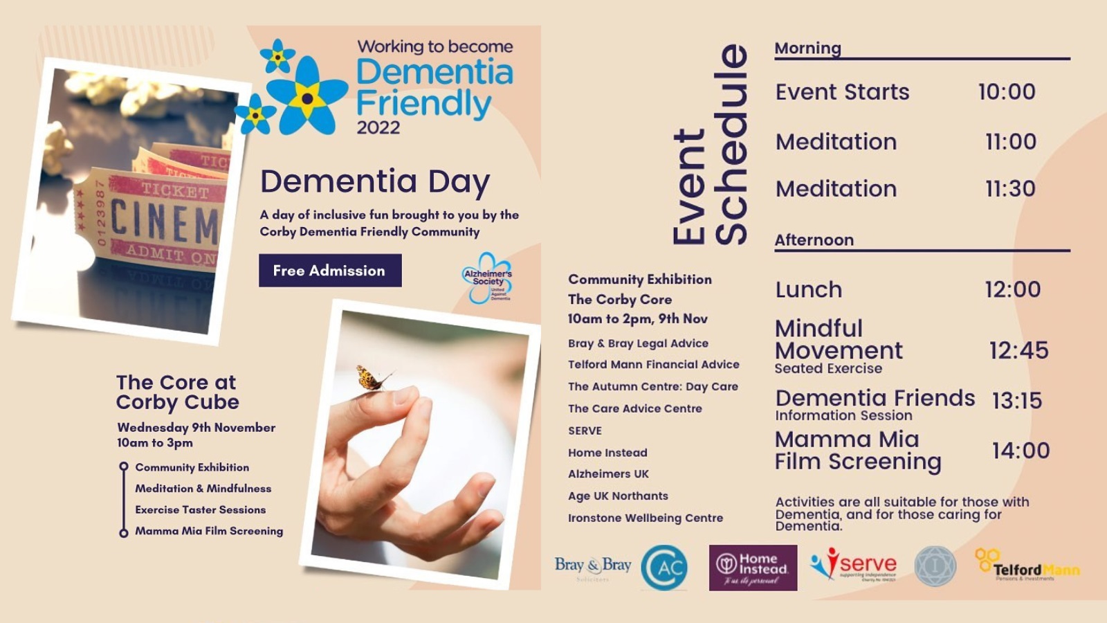 Dementia Day, The Core at Corby Cube: 9 November 2022 | Ironstone ...